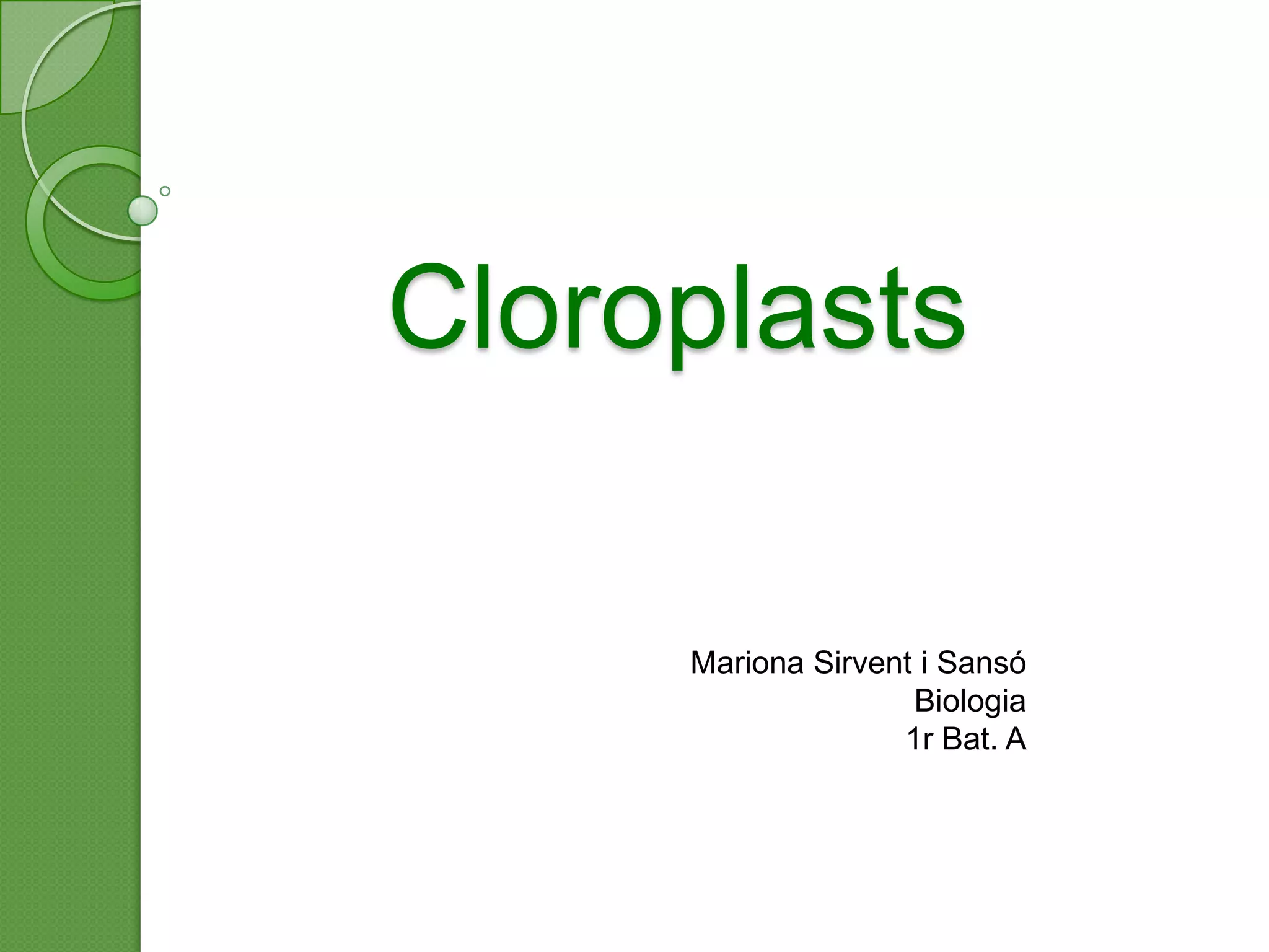 Cloroplast | PPTX