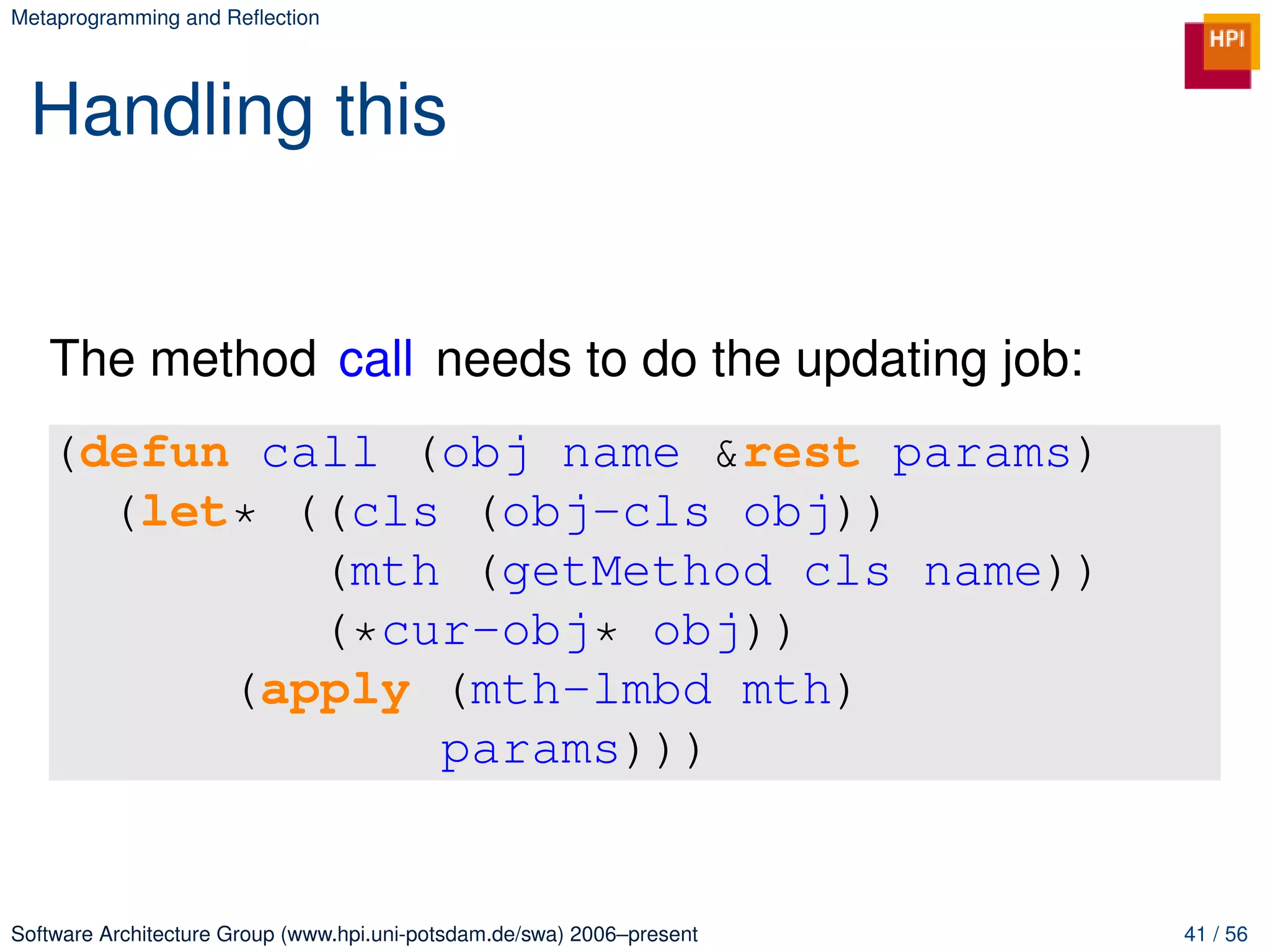 Metaprogramming and Reflection in Common Lisp | PPT Metaprogramming and Reflection in Common Lisp | PPT