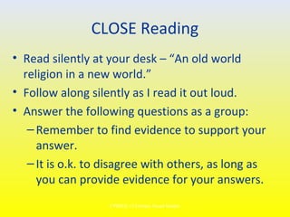 Religion Constructed Response | PPT