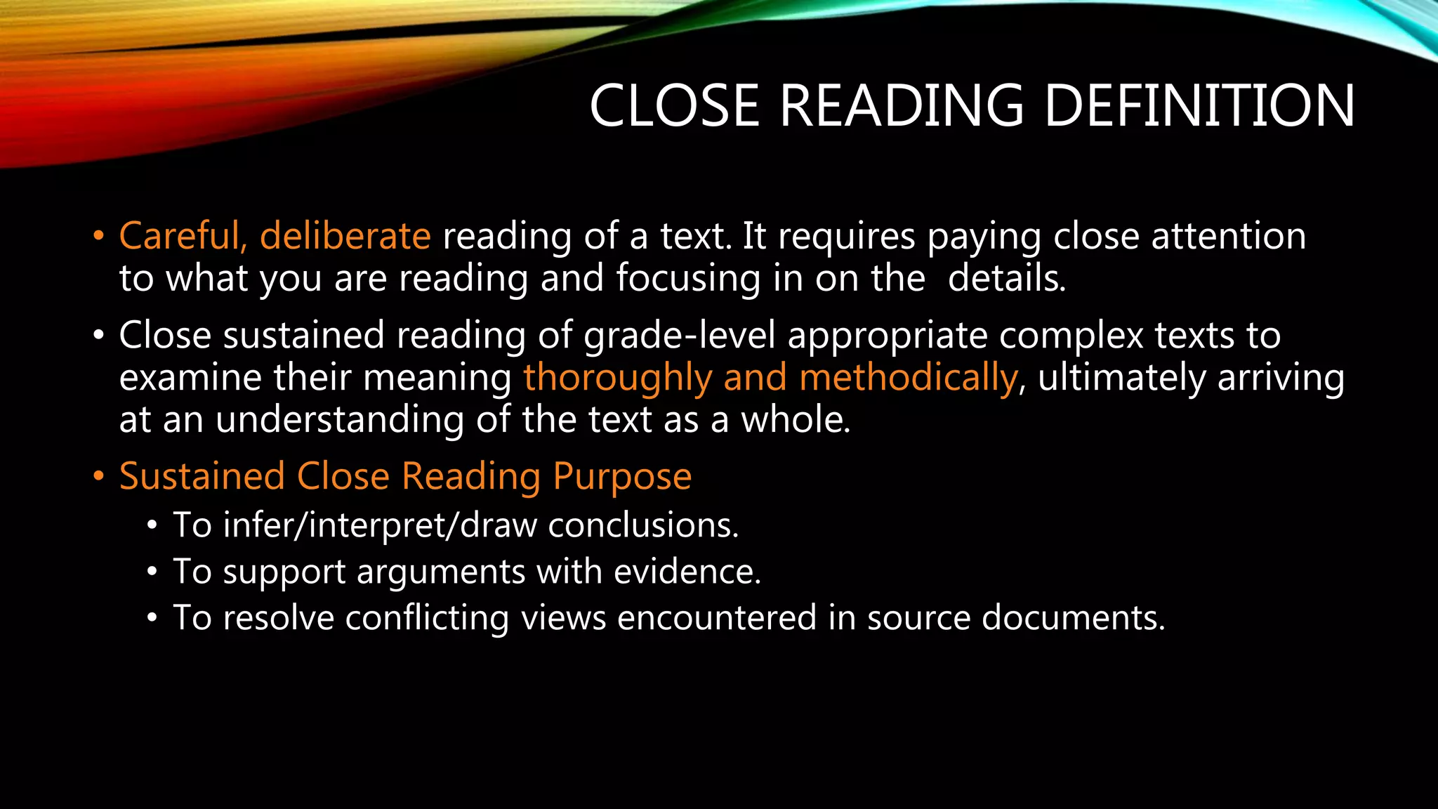 Close reading | PPTX