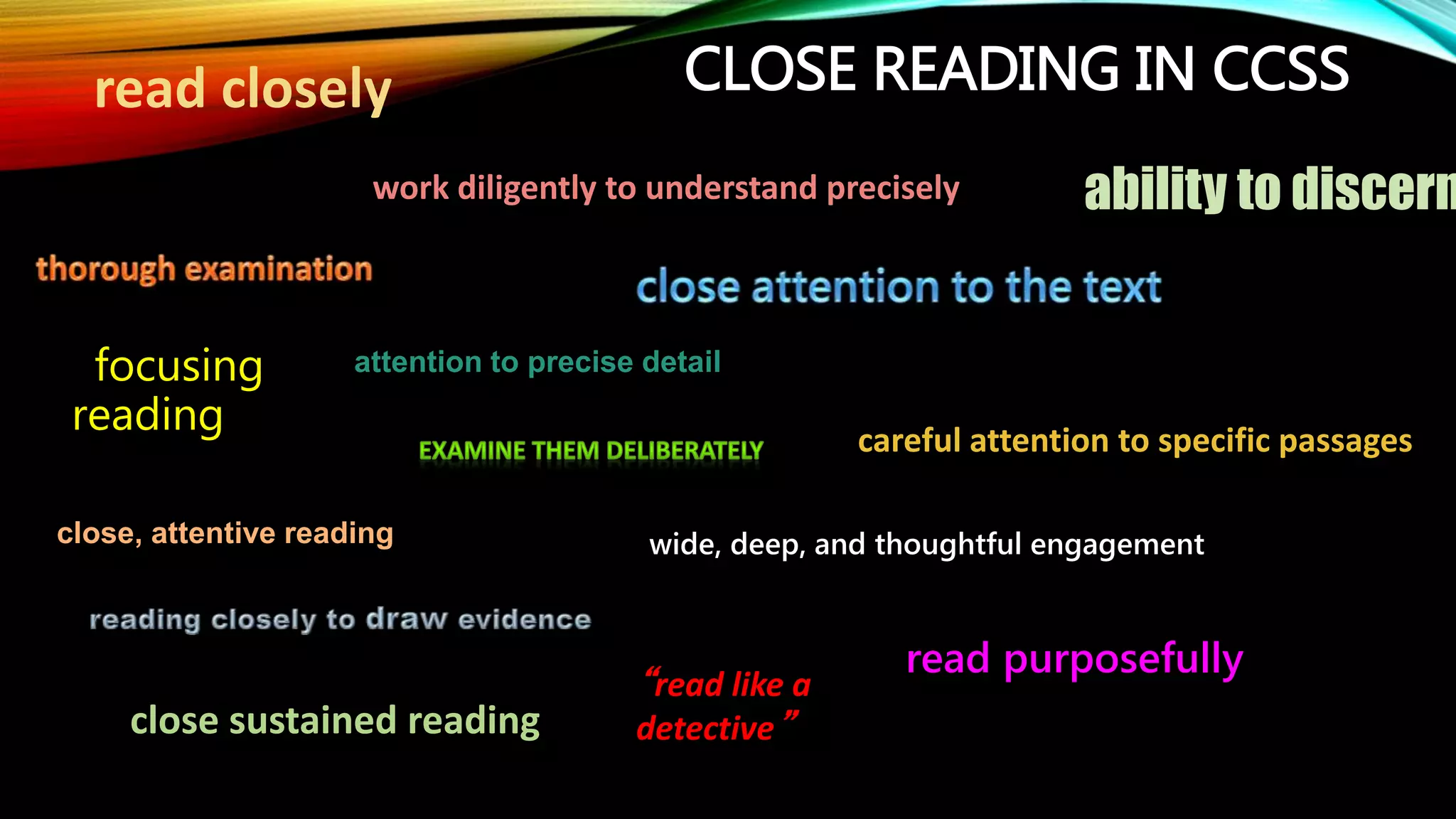 Close reading | PPTX | Educational Assessment | Education