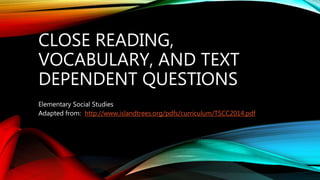 Close reading | PPT