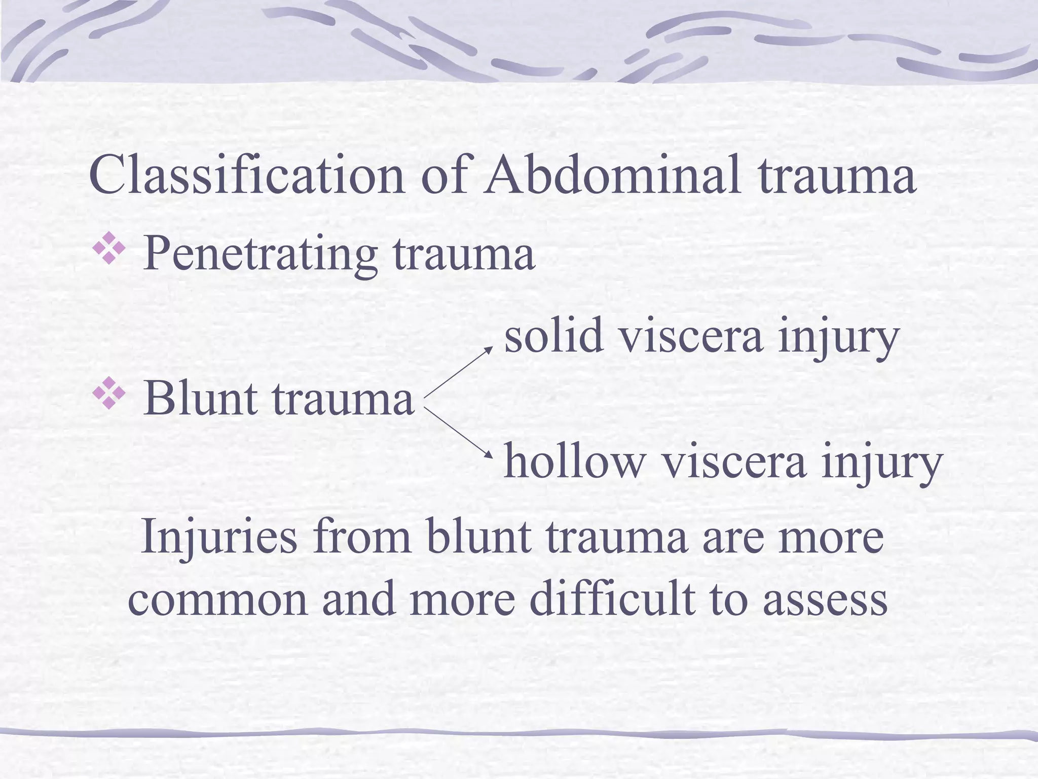 Closed Abdominal Injuries | PPT