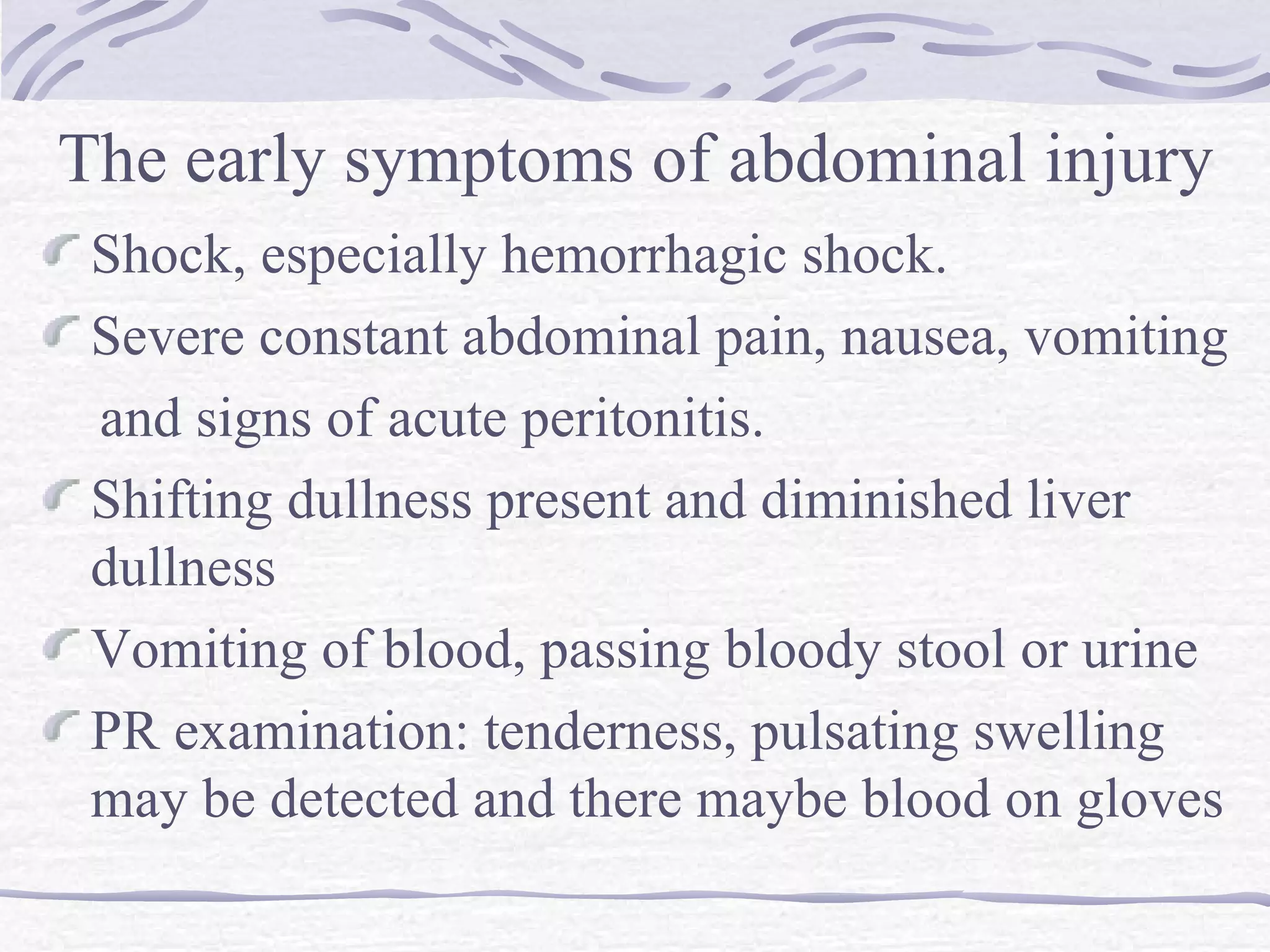 Closed Abdominal Injuries | PPT