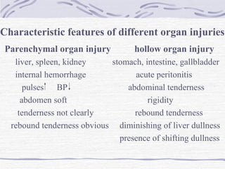 Closed Abdominal Injuries | PPT