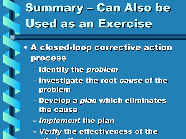 Closed Loop Corrective Action | PPT | Business | Business and Finance