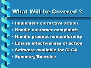 Closed Loop Corrective Action | PPT