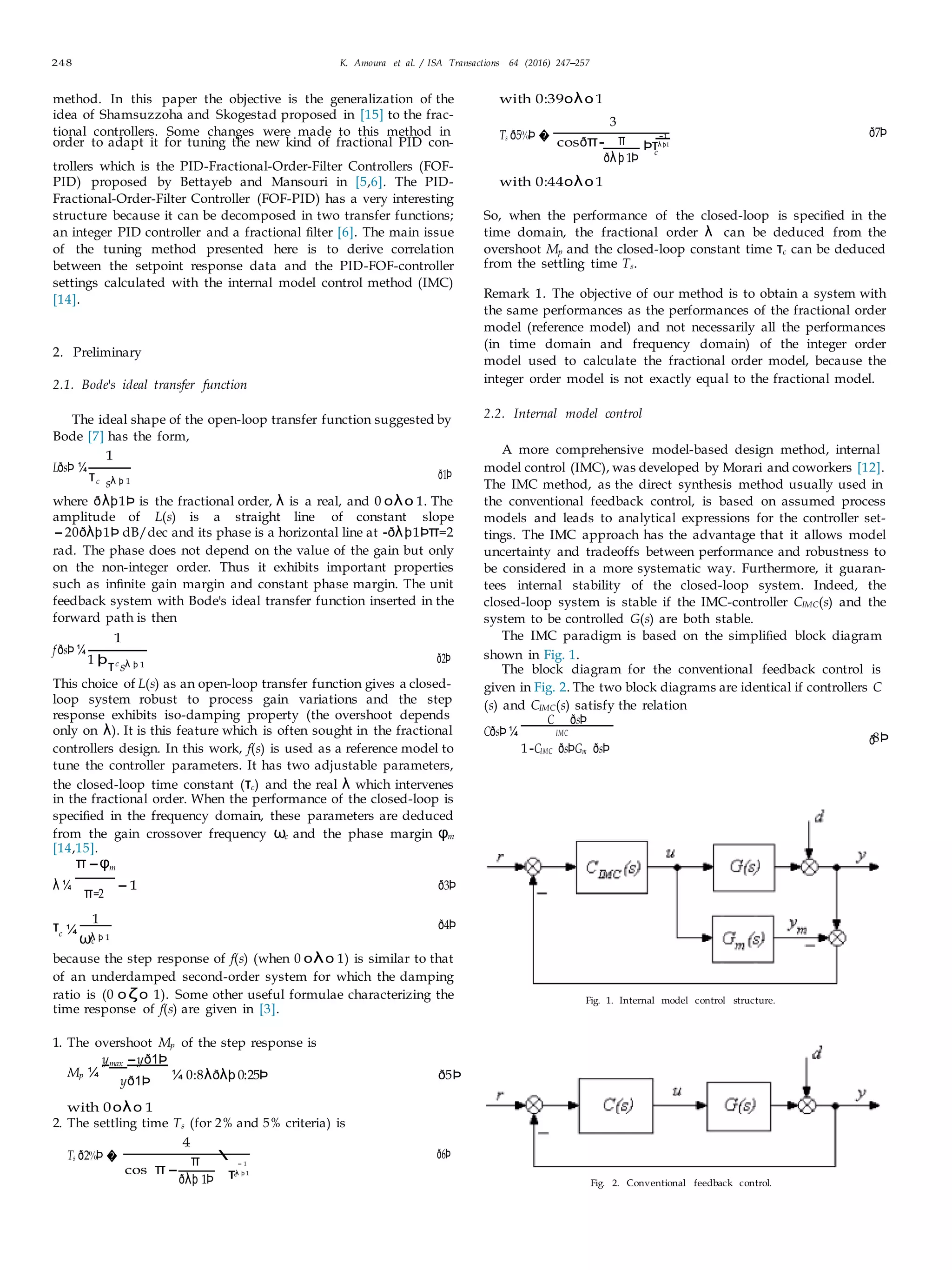 Closed Loop Step Response For Tuning Pid Fractional Order filter