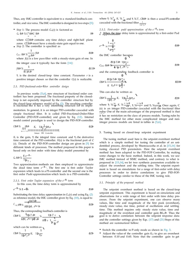 Closed Loop Step Response For Tuning Pid Fractional Order filter Controllers