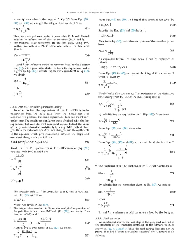 Closed Loop Step Response For Tuning Pid Fractional Order filter Controllers