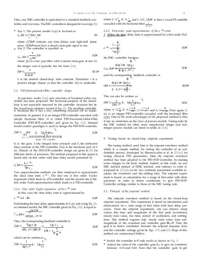 Closed Loop Step Response For Tuning Pid Fractional Order ﬁlter Contr…