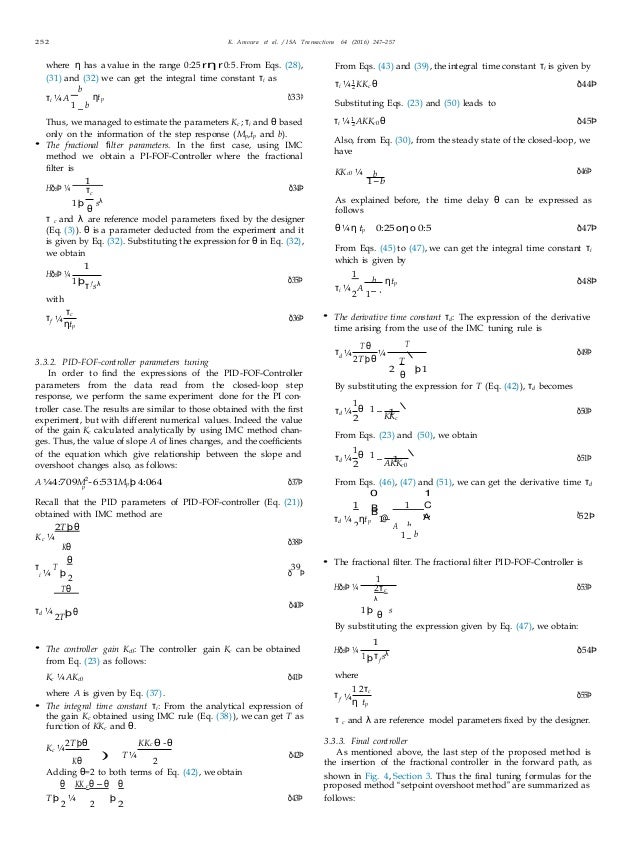 Closed Loop Step Response For Tuning Pid Fractional Order ﬁlter Contr…