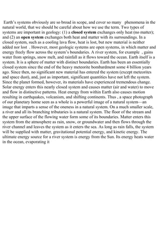 Closed and open system in earth | DOC