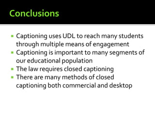 Closed captions overview | PPTX