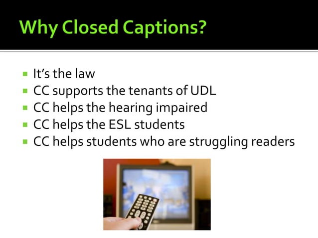 Closed captions overview | PPTX