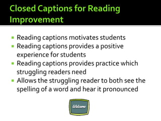 Closed captions overview | PPTX