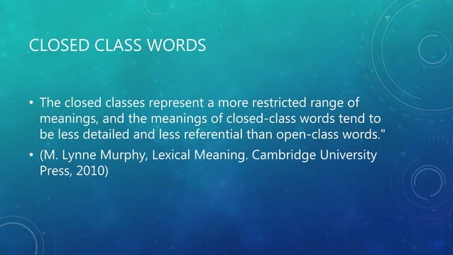 Closed class words | PPTX