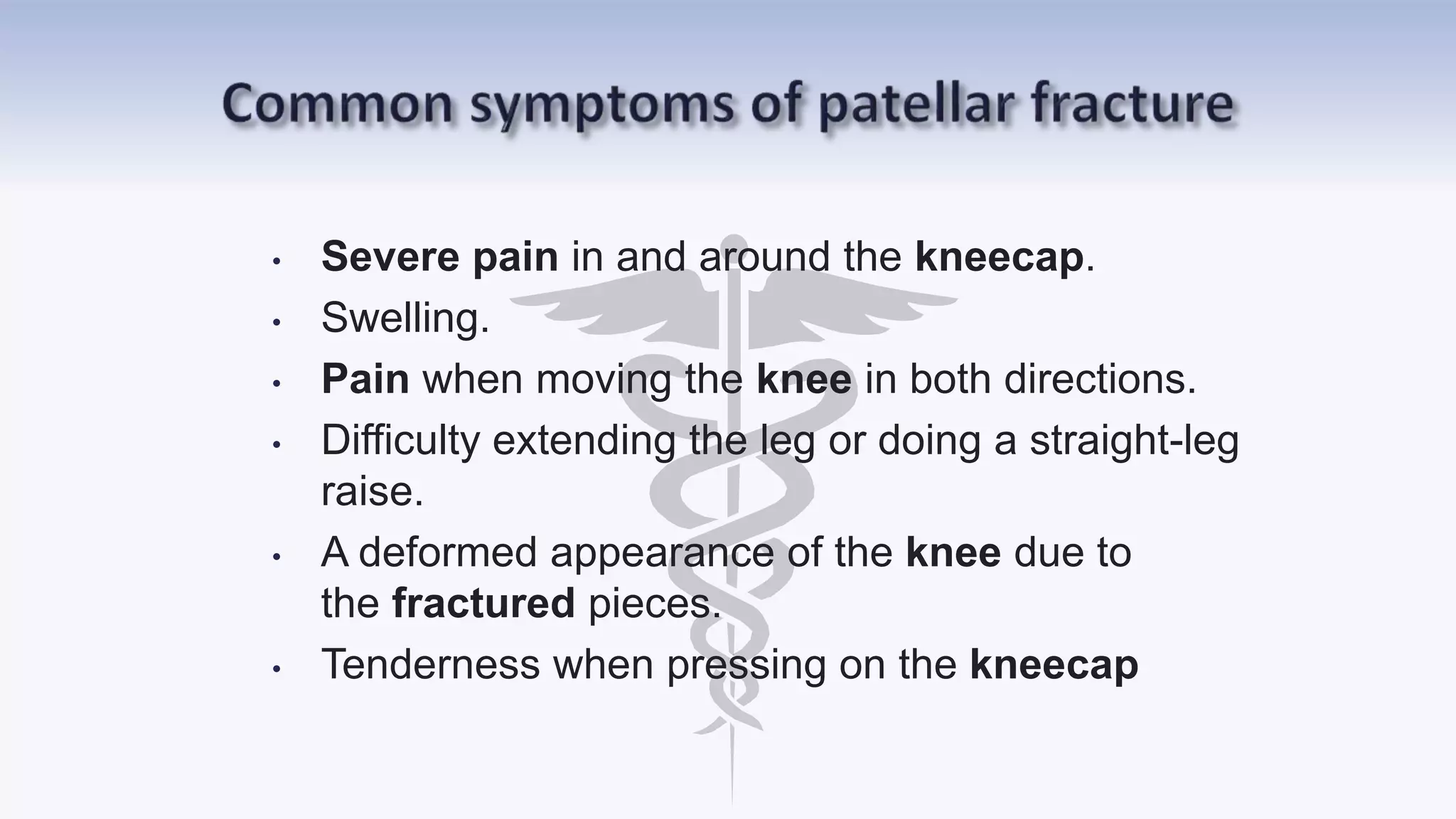 comminuted fracture of left patellar with displacement case ...