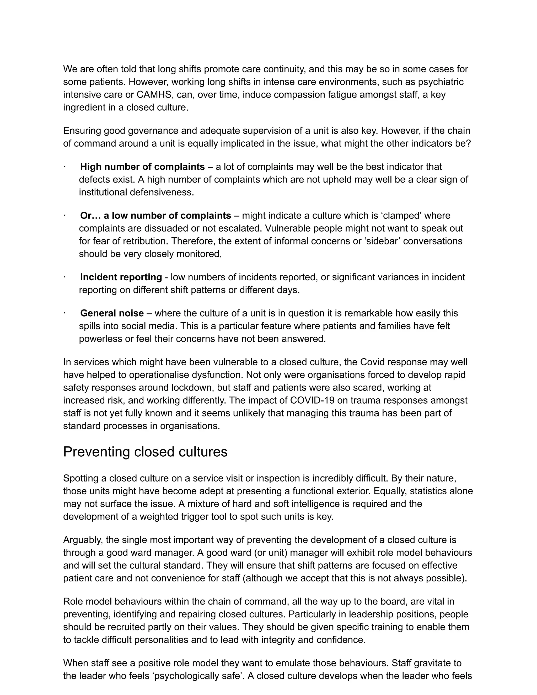 Closed cultures… and how to prevent them | PDF