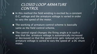 Closed loop control of converter fed motor | PPTX