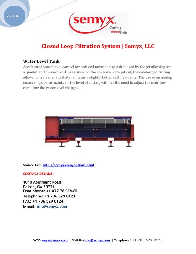 Closed Loop Filtration System | Semyx, LLC | PDF