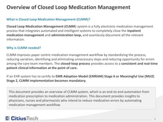 Closed Loop Medication Management - A preferred way to go go forward for Providers | PPTX ...