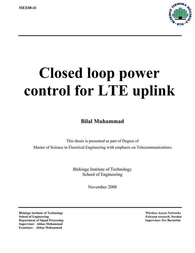 Closed loop power control for lte uplink | PDF