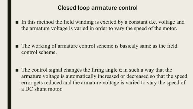 Closed loop speed control | PPTX | Radio Control | Hobbies & Interests