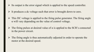 Closed loop speed control | PPTX