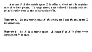 Closed sets in metric spaces | PPT