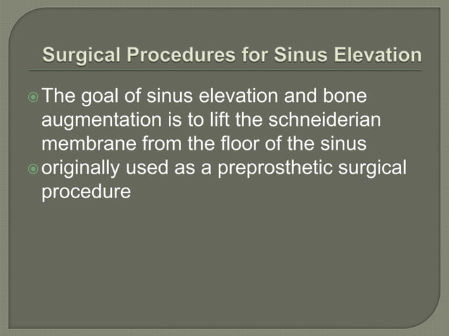 Closed Sinus Lift Surgery | PPTX