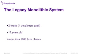From monolithic systems to microservices. a decomposition framework ...