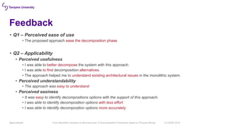 From monolithic systems to microservices. a decomposition framework based on process mining | PDF