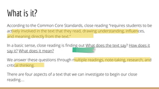 Close reading | PPT