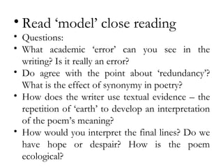 Close reading - sample lecture | PPT