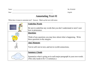 Close reading chart | PPT