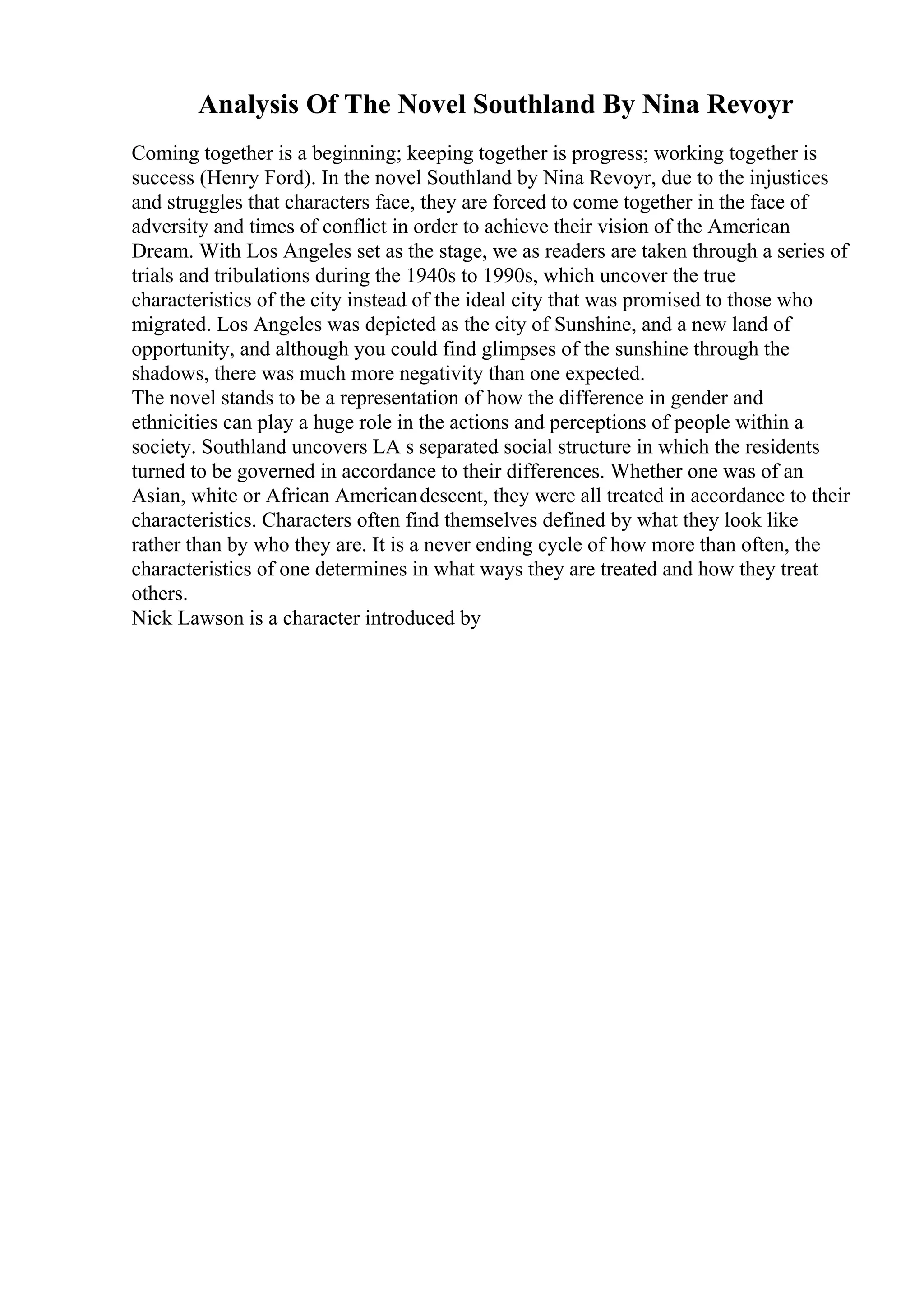 Close Reading Essay Examples | PDF