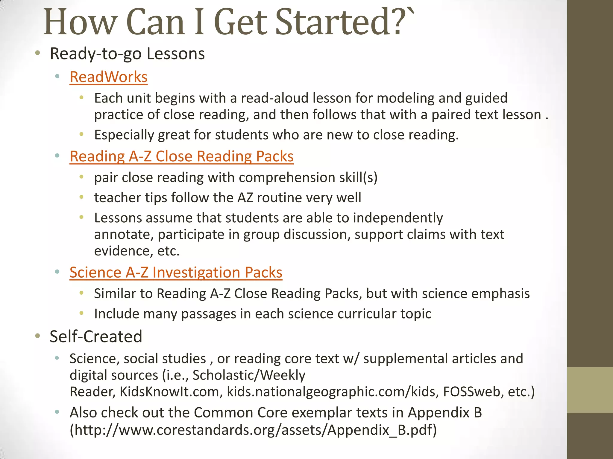 Close reading in the elementary grades | PPTX | Educational Assessment ...