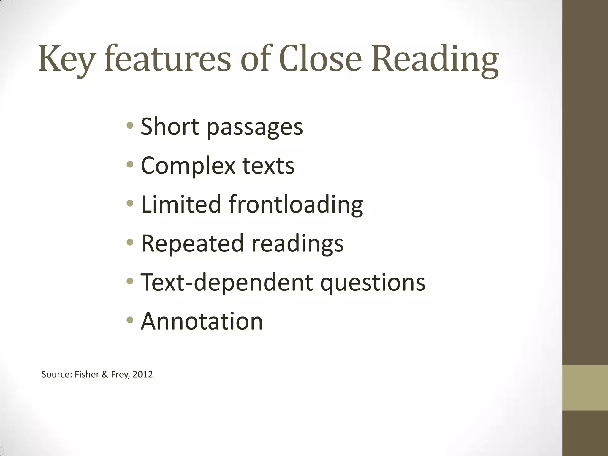 Close reading in the elementary grades | PPTX
