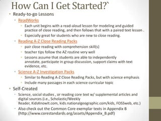 Close reading in the elementary grades | PPTX