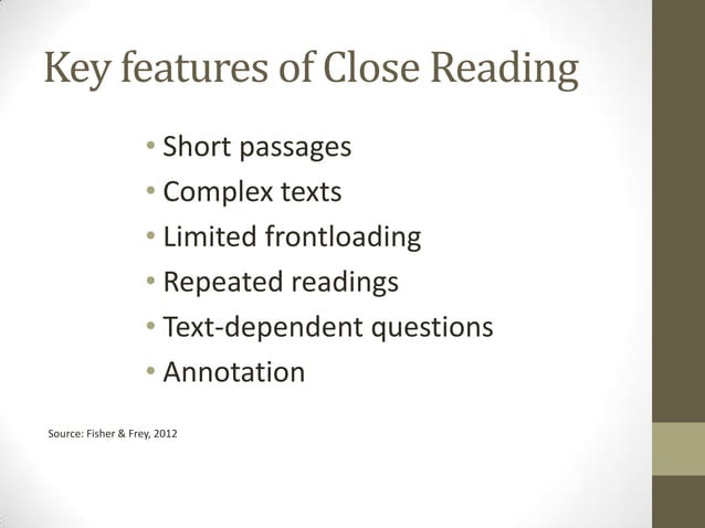 Close reading in the elementary grades | PPTX | Educational Assessment ...