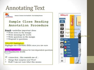 Close reading in the elementary grades | PPTX