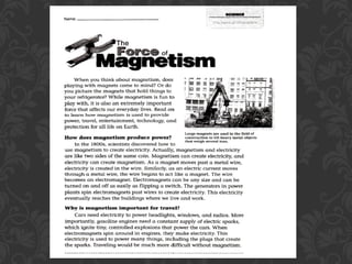 Close reading magnetism power point | PPT