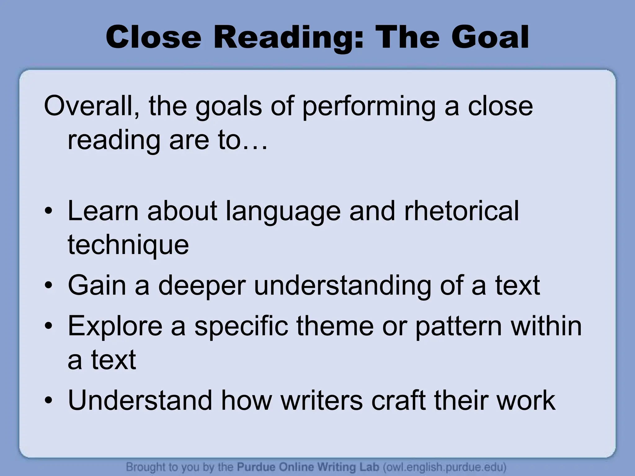 Close Reading Poetry OWL.ppt