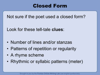 Close Reading Poetry OWL.ppt