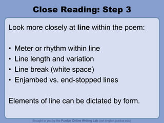 Close Reading Poetry OWL.ppt