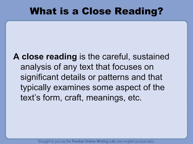 Close Reading Poetry OWL.ppt