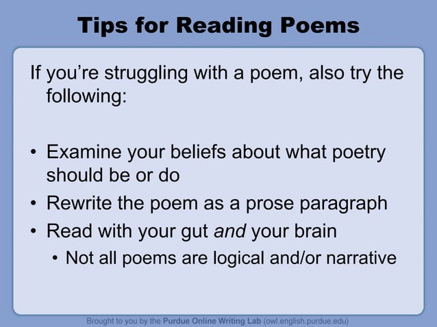 Close Reading Poetry OWL.ppt