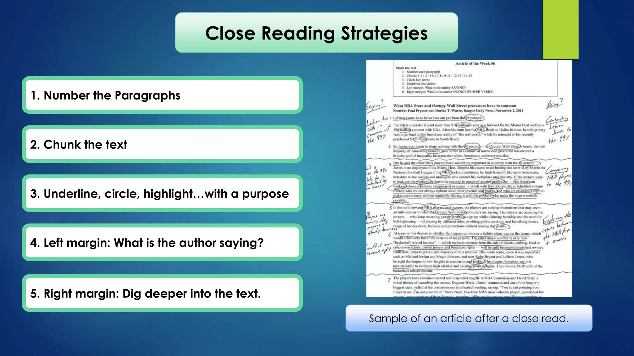 Close Reading Strategies | PPTX