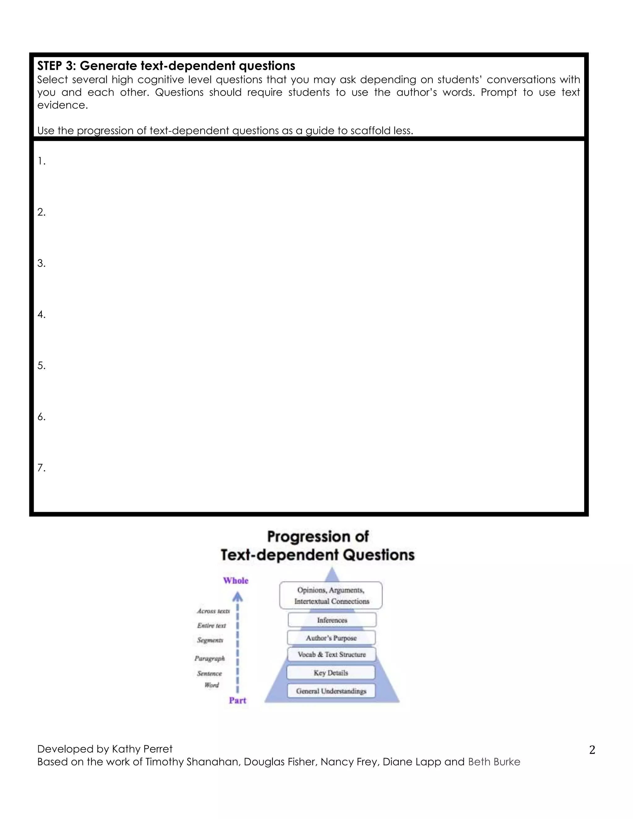 Close Reading Template | DOCX